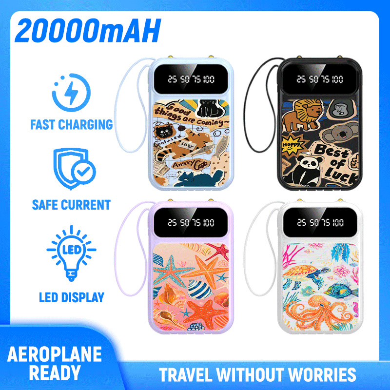 Jual PowerBank 20000mAh macaron color Starfish Party Multi Device Input ...