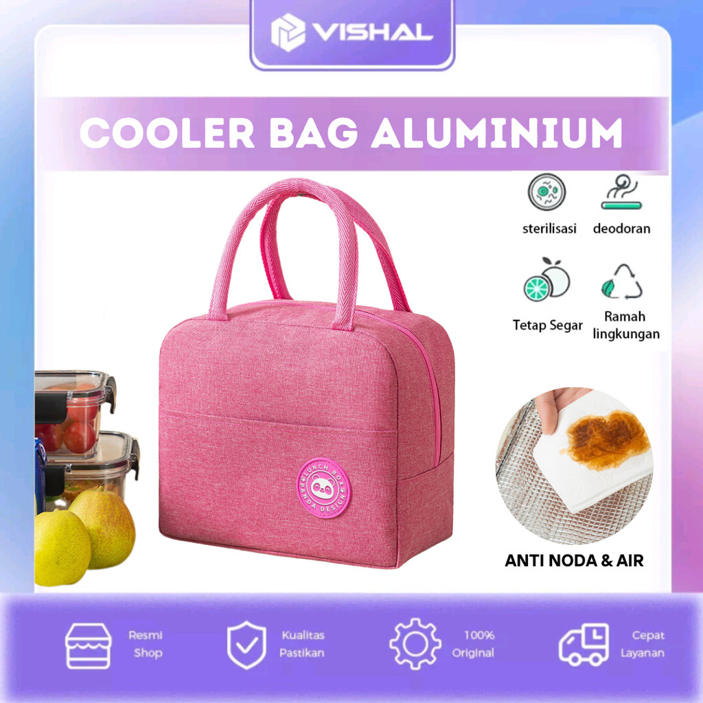 Jual VISHAL Tas Bekal Lunch Cooler Bag Box Makanan Alumunium Kotak ...