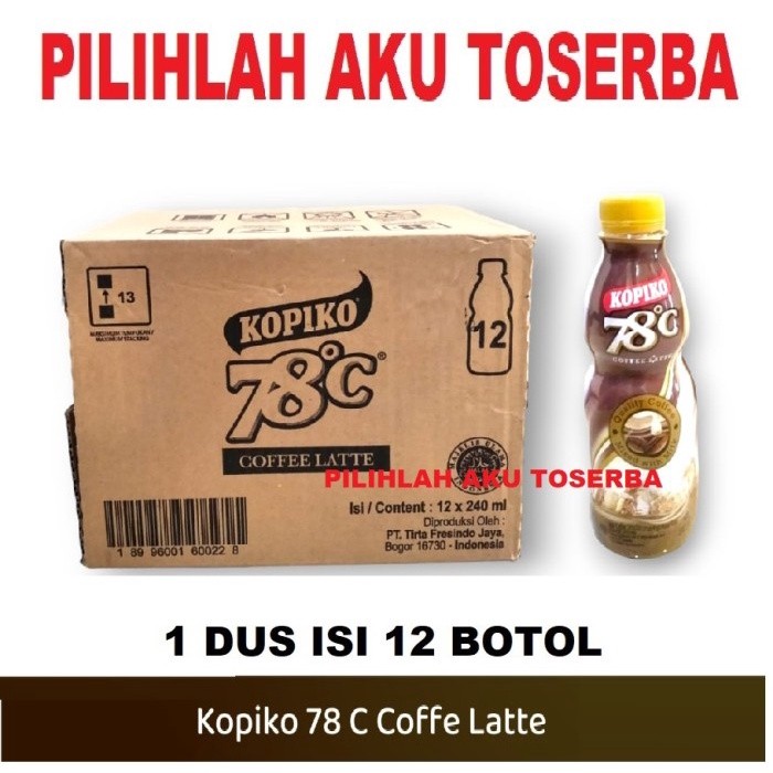 Jual KOPIKO 78 C Minuman Kopi Coffee Latte 240 ml - ( 1 DUS isi 12 ...