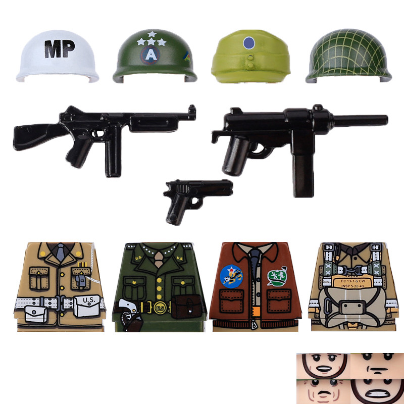 Jual MOC WW2 Military Figures Building Blocks U.S. Army Flying Tigers ...