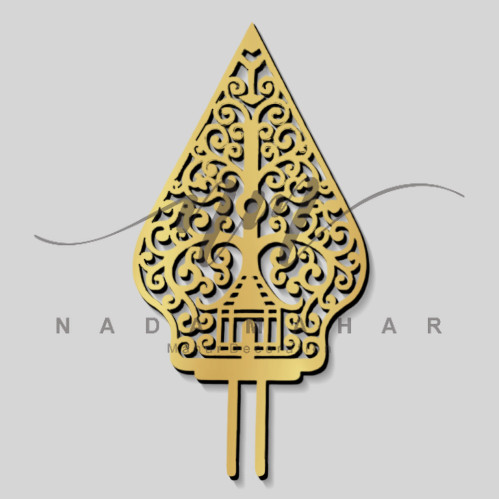 Jual Akrilik Topper Cake Gunungan Wayang Full Grafir Akrilik Mirror 2mm ...