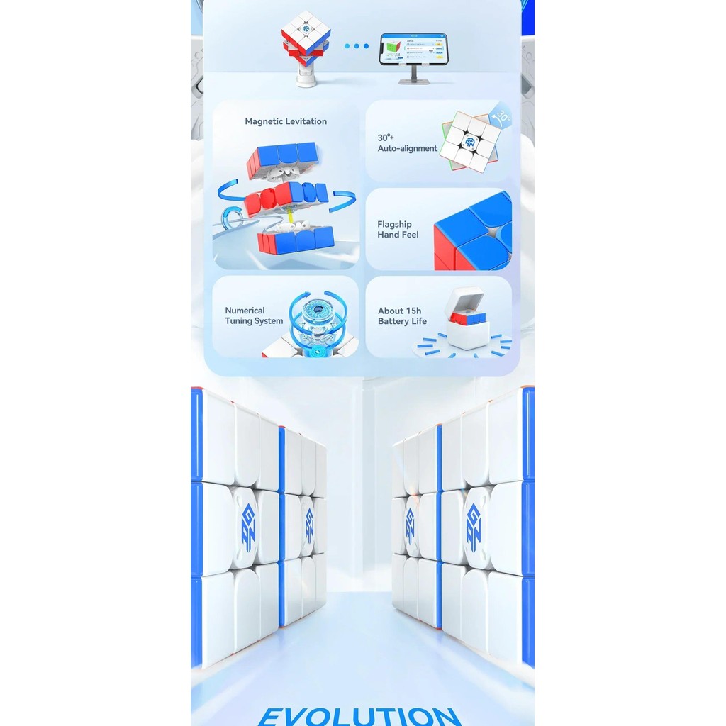 Jual [ECube] Gan12 UI Maglev GAN 12 UI Updated Smart Cube GAN 3x3x3 ...