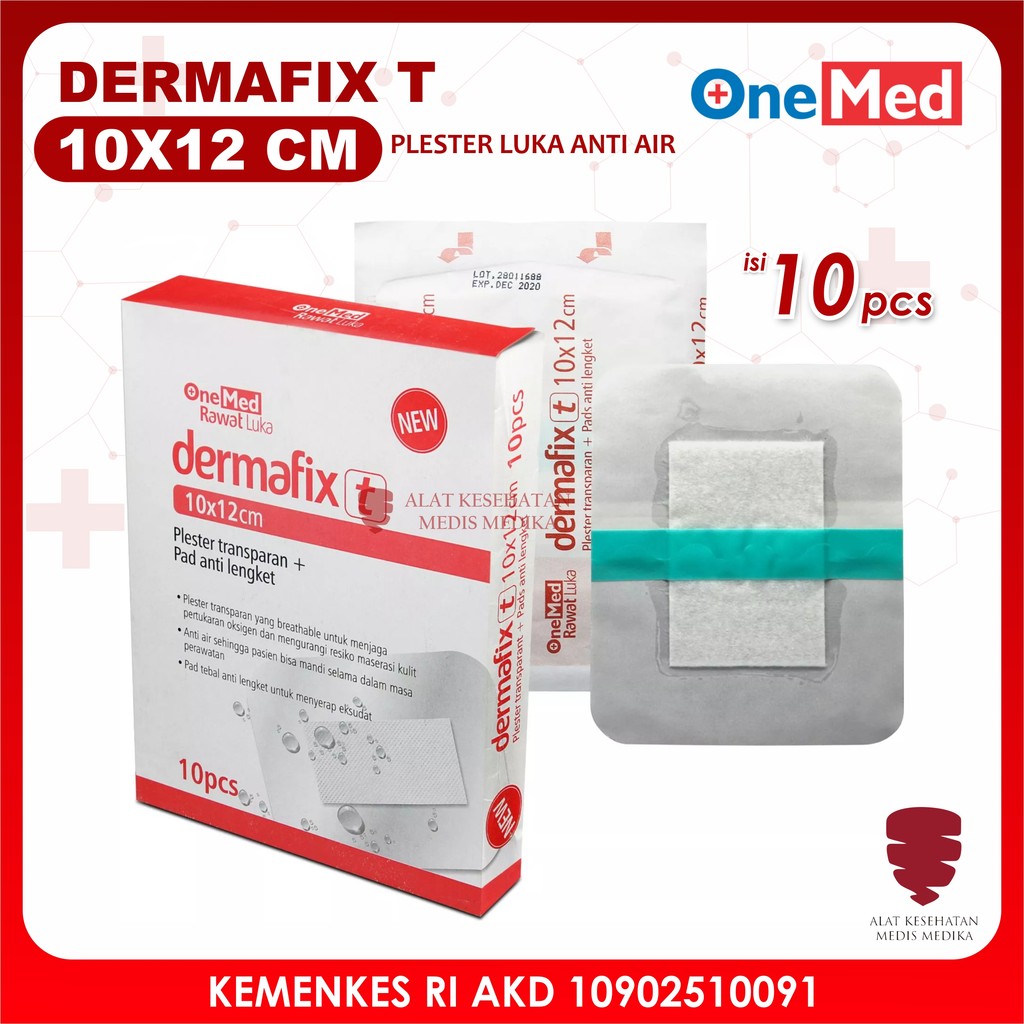 Jual Dermafix T 10 x 12 cm Onemed Plaster Transparan 10x12cm Peralatan ...