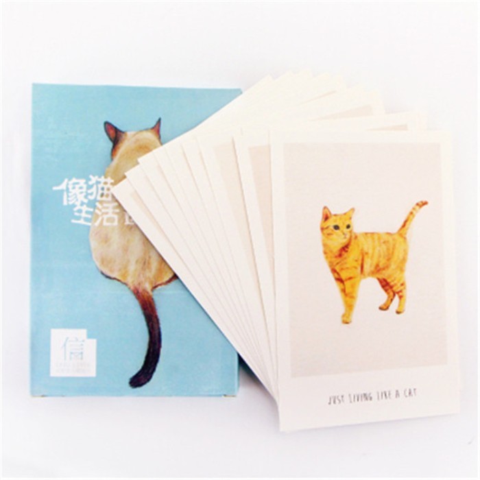 Jual Set Koleksi Kartu Pos / Postcard (Gambar Lukisan Aneka Kucing Lucu ...