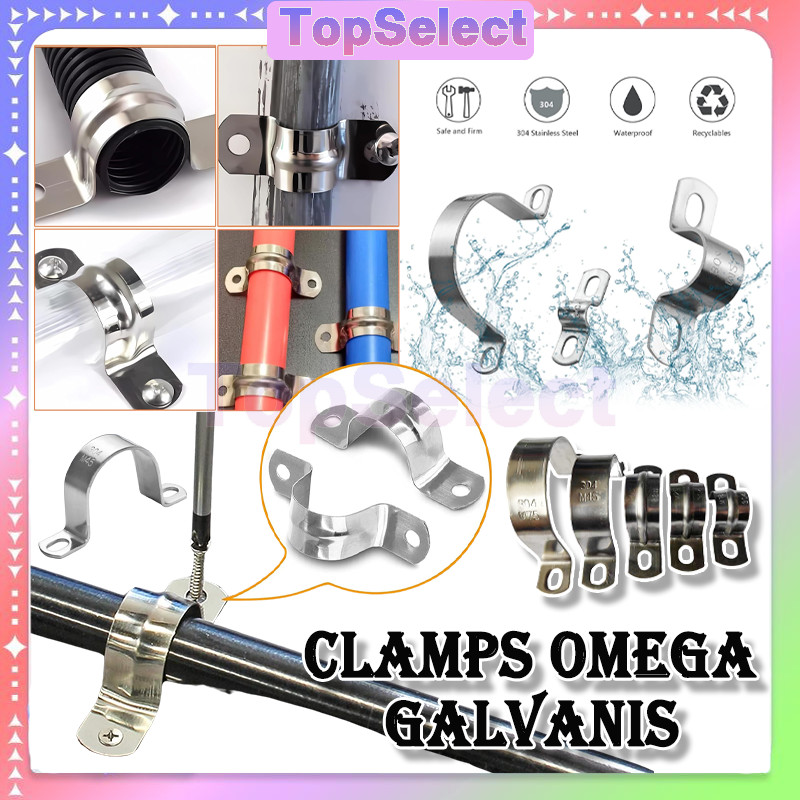 Jual Klem Pipa Paralon Model Omega / Clamps Omega Galvanis/Tebal Klem ...