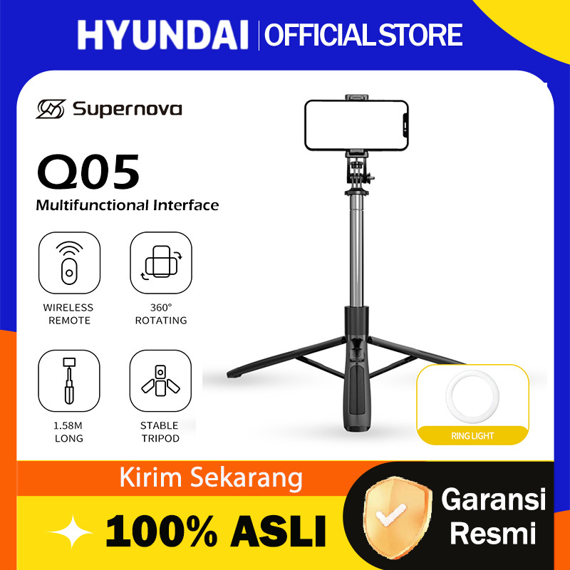 Jual Supernova Q05 Tongsis Selfie Tripod Bluetooth 4 In 1 dengan remote control/ Selfie Stick ...