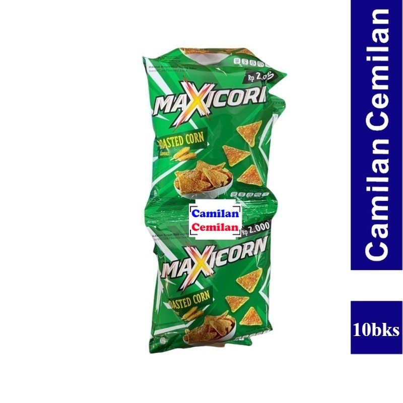 Jual Maxicorn Tortilla Chips Roasted Corn Nacho Renceng isi 10 bks x 20 ...