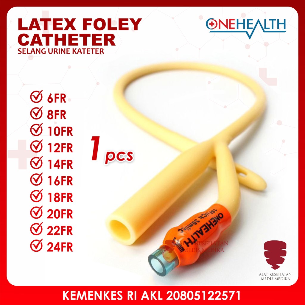 Jual Foley Catheter Latex 2 Way OneHealth Selang Urine Kateter Urin ...