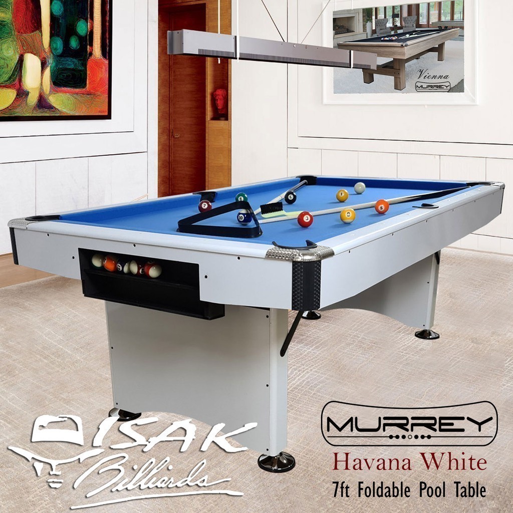 Jual Murrey 7-ft Havana Pool Table - White Meja Billiard 7ft Putih ...