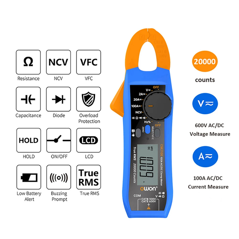 Jual OWON CM2100 CM2100B Digital Multimeter High-Precision 20000 Count ...