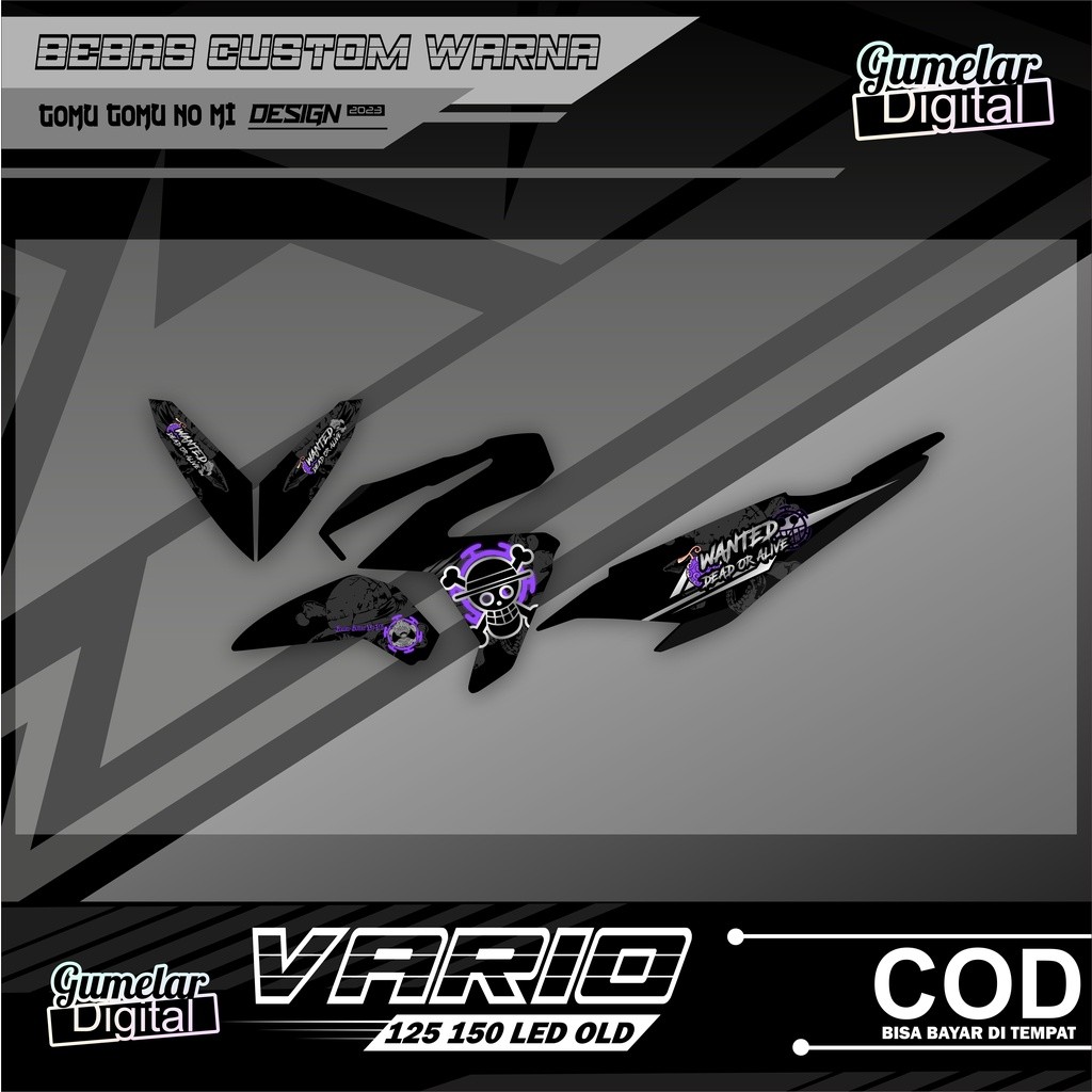 Jual STRIPPING SIMPEL HONDA VARIO 125 150 LED OLD ONE PEACE GEAR 5 GOMU GOMU NO MI WANTED SUDAH ...