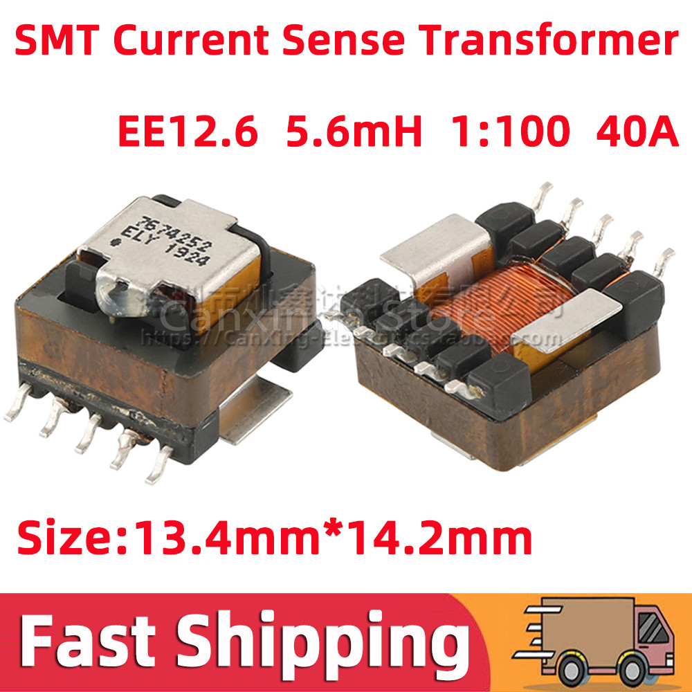 Jual 2PCS SMD SMT Current Sense Transformer EE12.6 Precision 40A High Current sensor transformer ...