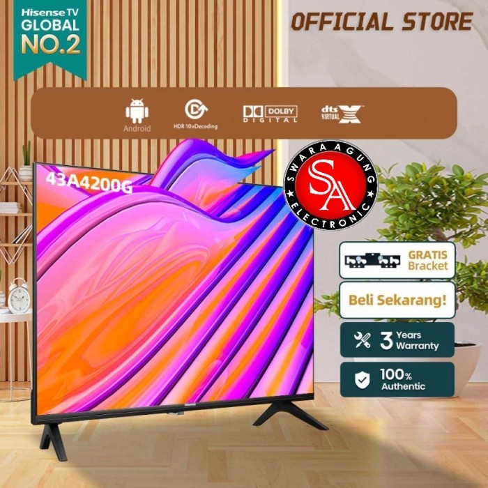 Jual Led Digital Full HD Android TV 43 Inch Hisense Type : 43A4200G ...