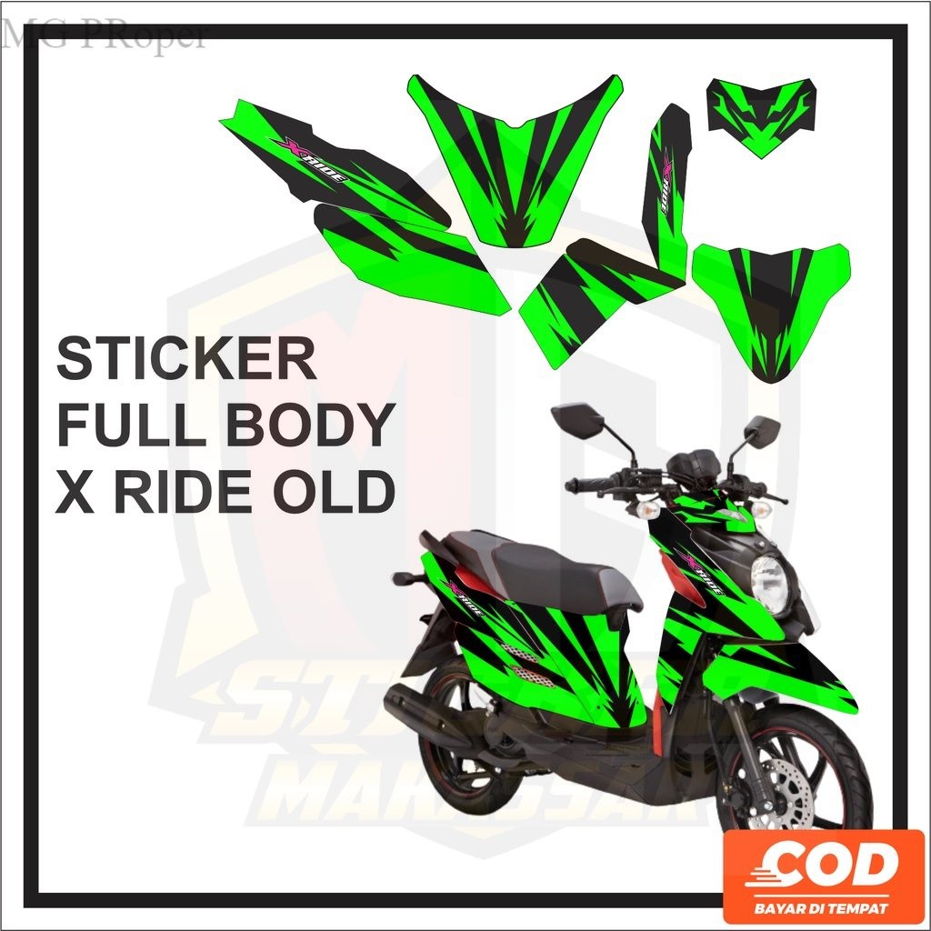 Jual Stiker Striping Decal stiker X ride Xride 115 Aksesoris Old Full ...