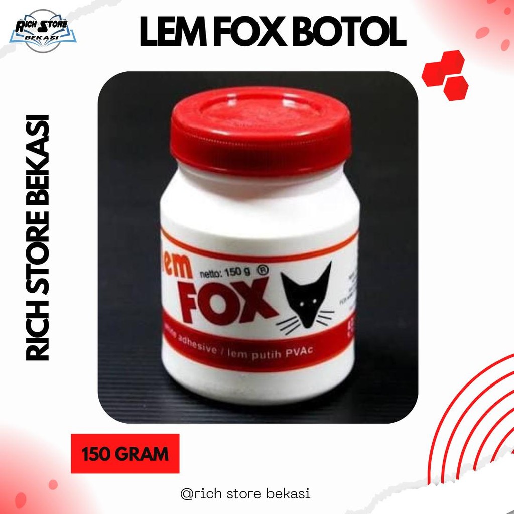 Jual LEM FOX PUTIH /LEM KERTAS BERKUALITAS PEREKAT YANG KUAT DAN TAHAN ...