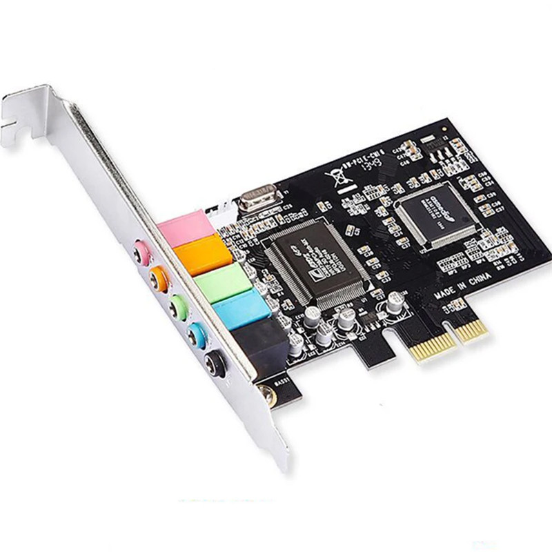 Jual PCIE Sound Card 4.1 4 Track Inbuilt Stereo Panel PCI-Express X1 PC ...