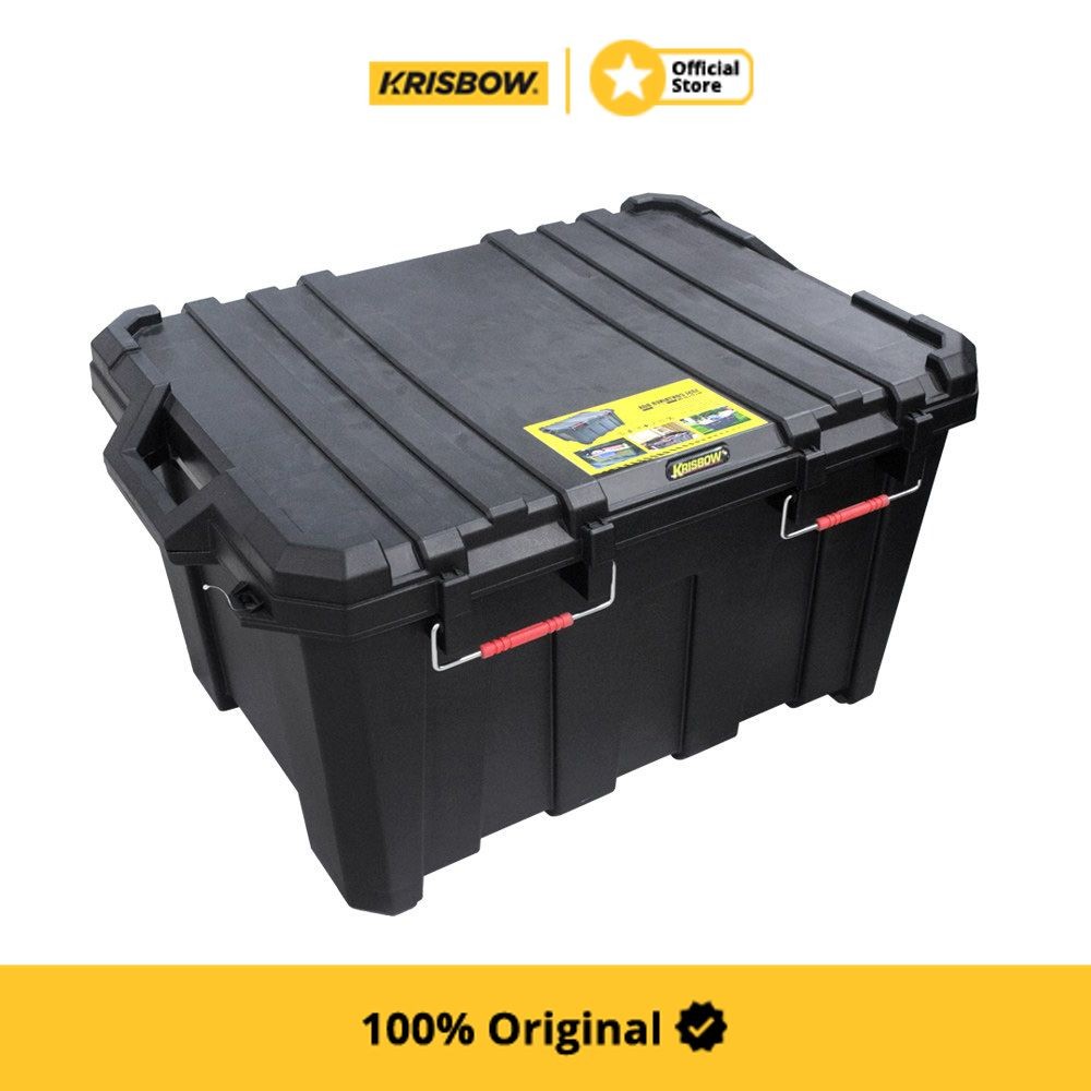 Jual Krisbow Container Box Kotak Penyimpanan 135 Ltr - Hitam | Shopee ...