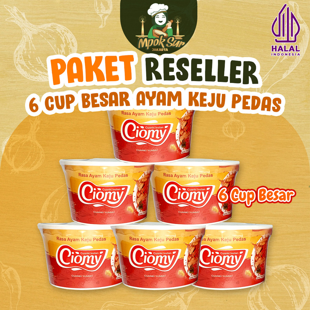 Jual Mpok Sur - Paket Hemat Ciomy Cuanki Cup Besar Ayam Keju Pedas Set ...