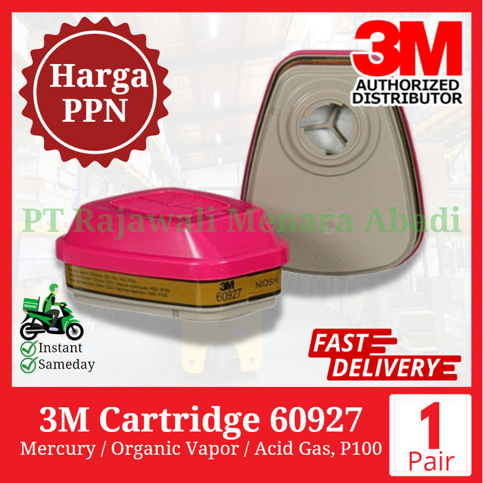 Jual 3M Mercury Vapor / Organic Vapor / Acid Gas Cartridge / Filter ...