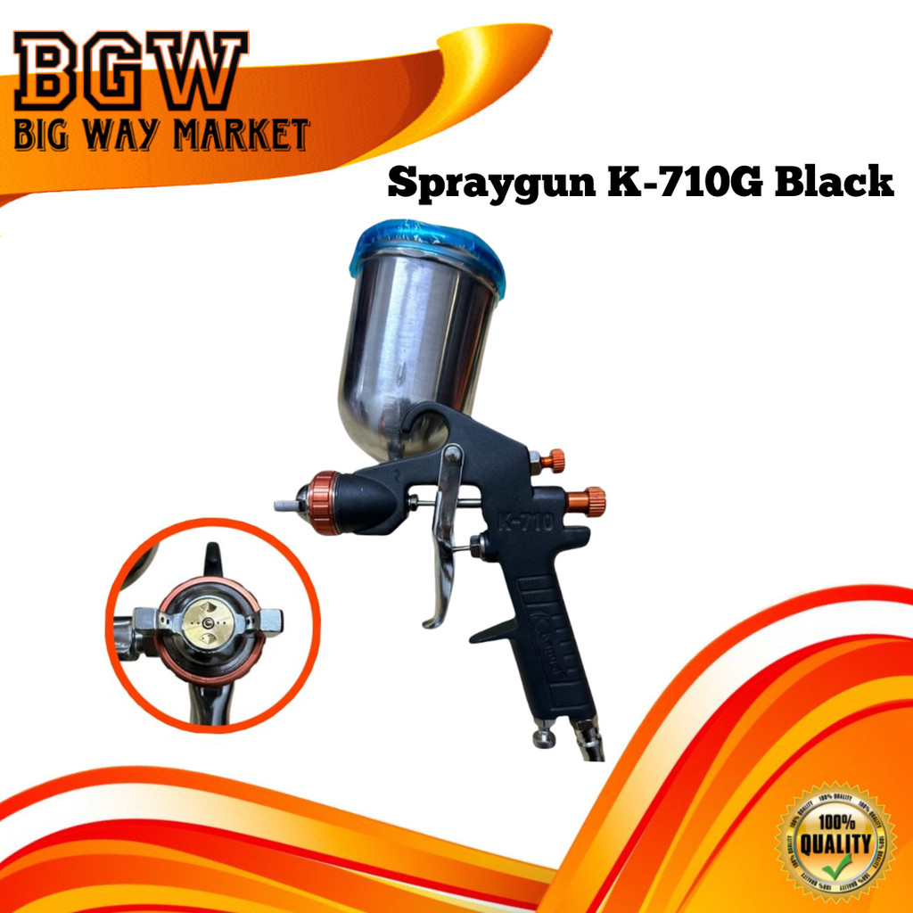 Jual Kapusi Spray Gun K-710G 400CC Black Edition K-4016 | Shopee Indonesia