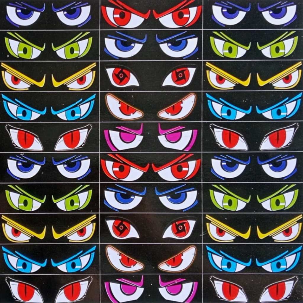 Jual STIKER MATA ELANG / STIKER MATA WARNA WARNI / STIKER MATA BUS ...