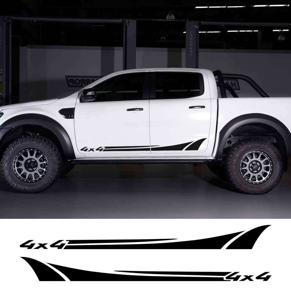 Jual 2PCS Universal Pickup Door Skirt 4x4 Styling Sticker for Ford ...