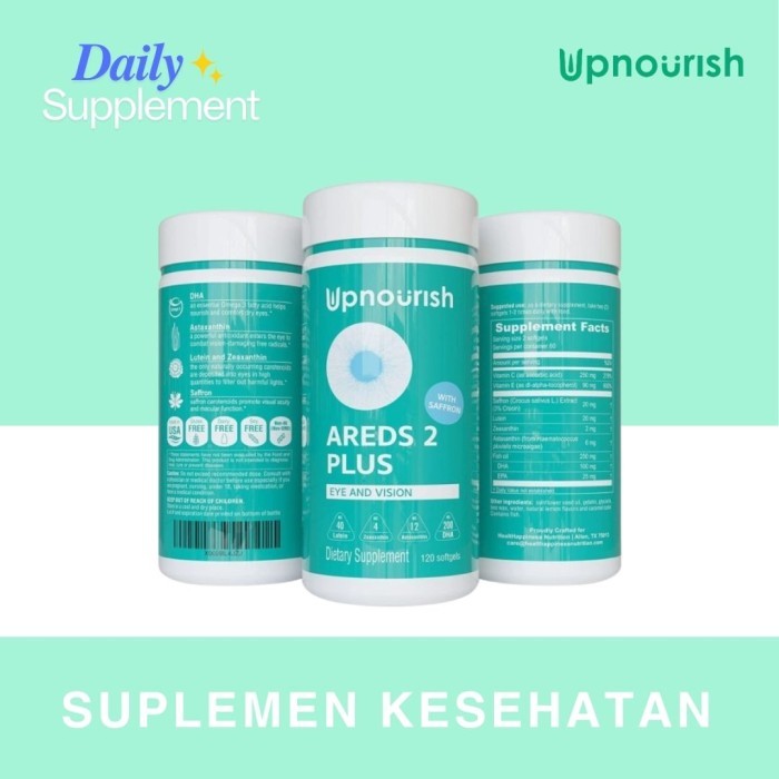 Jual Upnourish Areds 2 Plus For Eye 120 Softgels Lutein Zeaxanthin ...