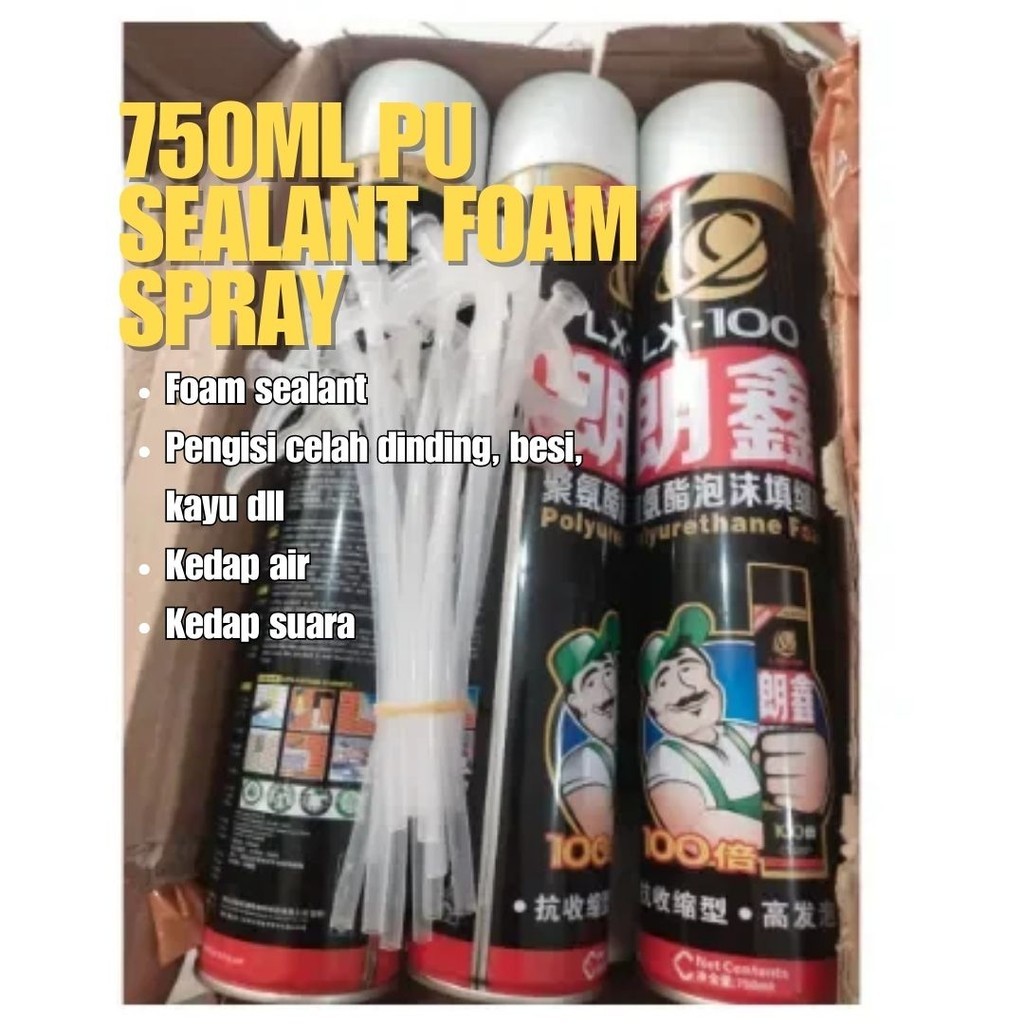 Jual 750ml PU Sealant FOam Spray Lem Polyurethane Poliuretan Busa Serbaguna | Shopee Indonesia