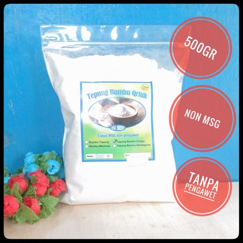 Jual Tepung bumbu Crispy Tanpa msg dan pengawet 500gr | Shopee Indonesia