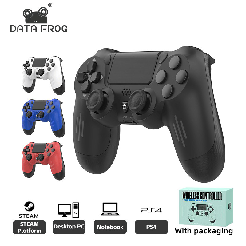 Jual DATA FROG Bluetooth-Compatible Wireless Controller For PS4 Slim Pro PC Vibration 6-Axis ...