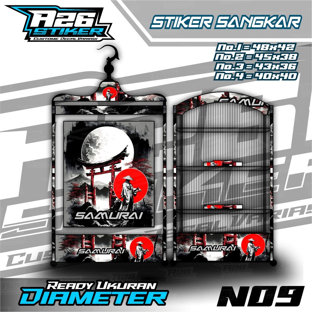 Jual Stiker Sangkar Kosan Koper Stiker Decal Kandang Kicau Petarung ...