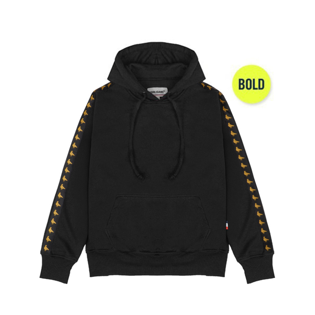 Jual HOOLIGANS Hoodie Bold Tape PJ Black | Shopee Indonesia