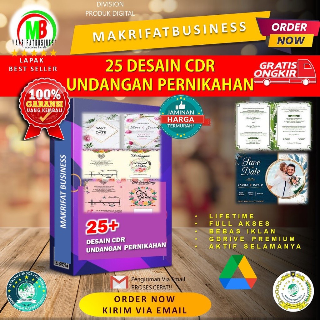 Jual 25 TEMPLATE DESAIN UNDANGAN PERNIKAHAN COREL DRAW (FROMAT CDR ...