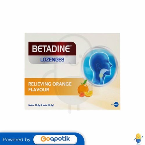 Jual Betadine Lozenges Relieving Orange Flavour Box 8 Pcs | Shopee ...