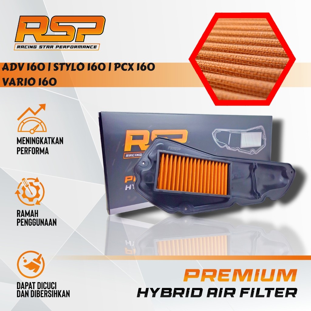 Jual RSP Filter Udara Motor Honda ADV 160 / PCX 160 / Stylo 160 / Vario ...