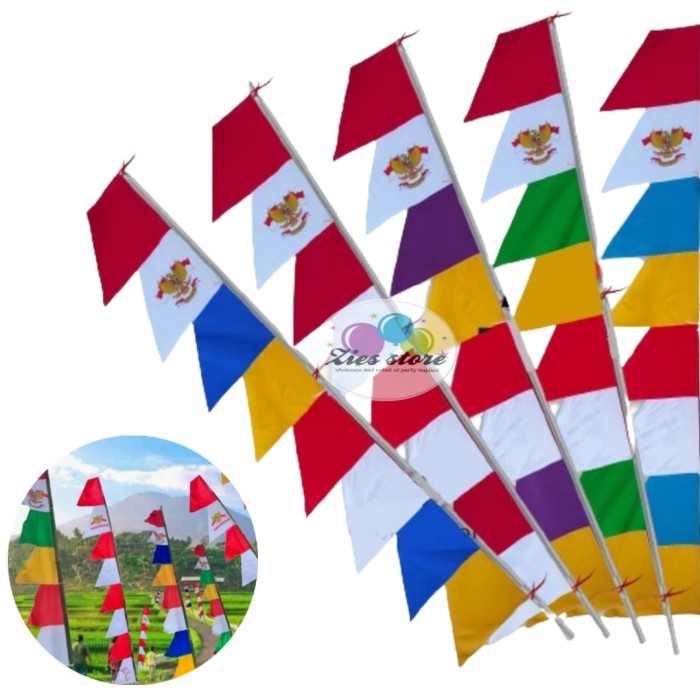 Jual 20 PCS Bendera Umbul Umbul Garuda / Bendera Merah Putih Zig Zag 17 Agustus | Shopee Indonesia