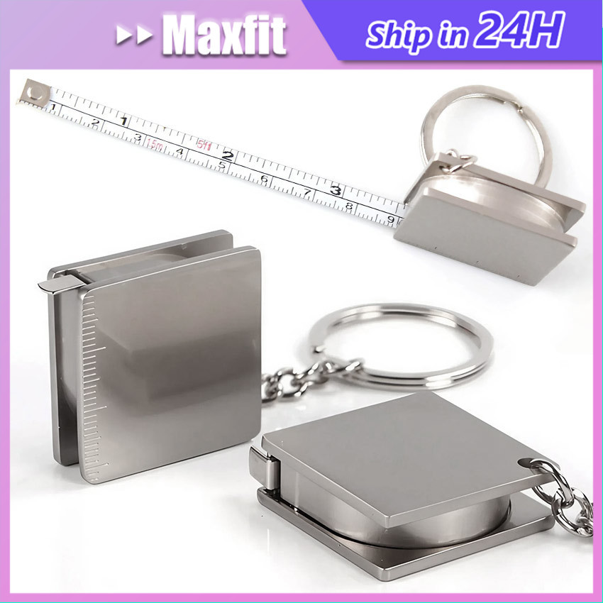 Jual Gantungan Kunci Meteran Keychain Mini Ruler Stainless Steel ...