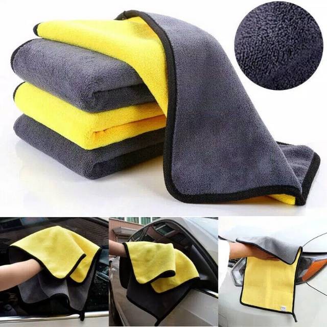 Jual Kain Lap Mobil Microfiber 30x30cm Daya Serap Tinggi Kain Serbaguna ...