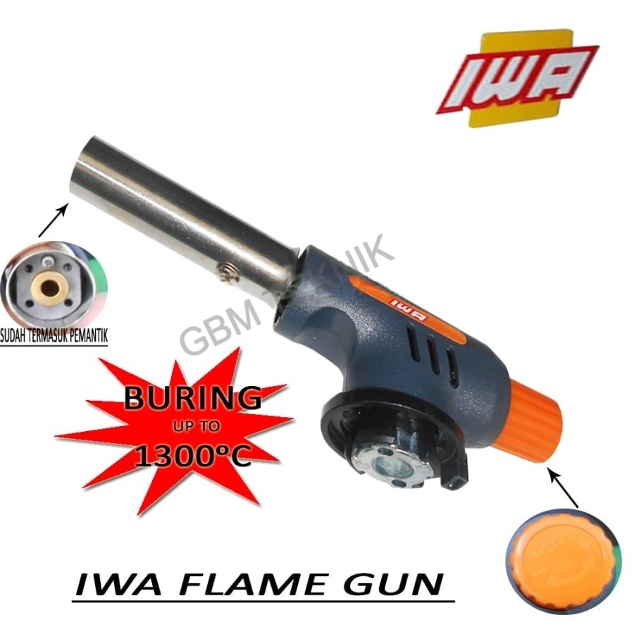 Jual IWA Alat Bakar Gas torch-Blow torch-Gas portable-Flame Gun Body ...
