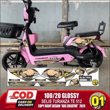 Jual Stiker Striping Sepeda Listrik Turanza TE 512 Variasi Selis ARS01 ...