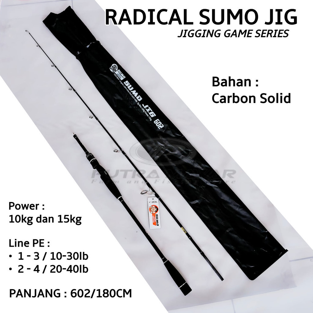 Jual Radical Sumo Jig 602 Pe1-3 Dan Pe2-4 Joran Pancing Jigging Carbon ...