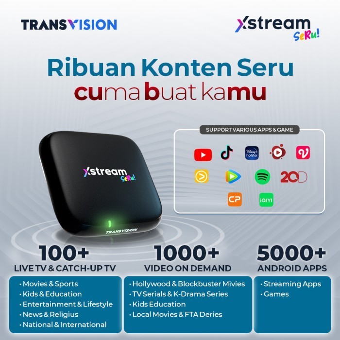 Jual Transvision Xstream Android TV Box - Bonus Free All Channel ...