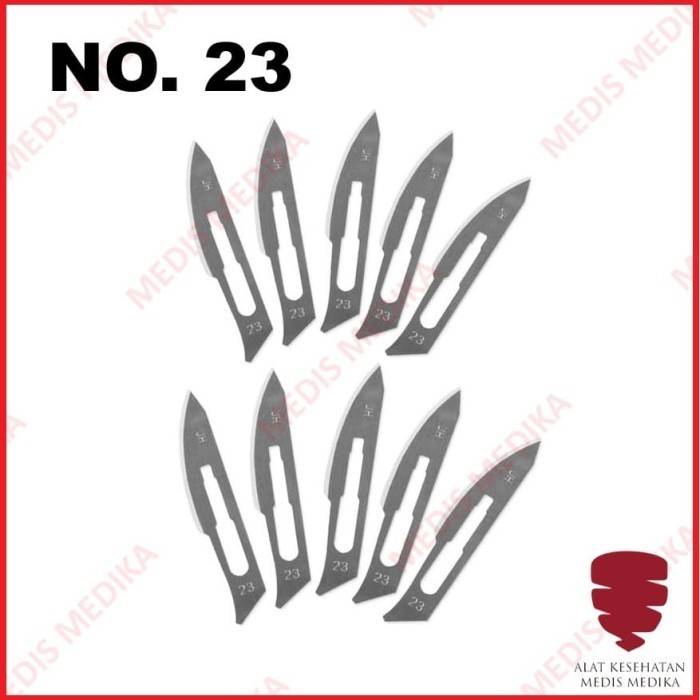 Jual Surgical Blades No 23 Mata Pisau Scalpel Bedah Operasi Sterile ...