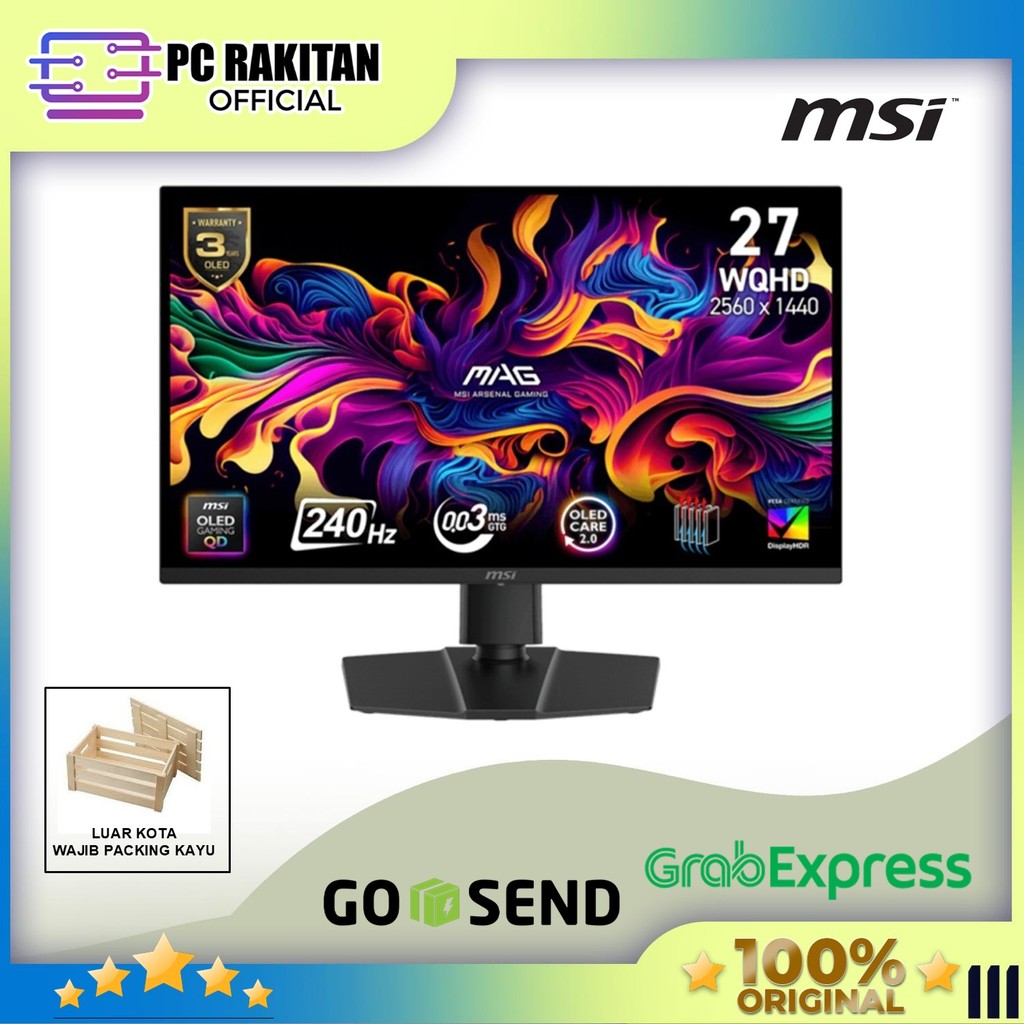 Jual MSI MONITOR GAMING MAG 273QP QD-OLED X24 / MAG273QP 27 INCH WQHD ...