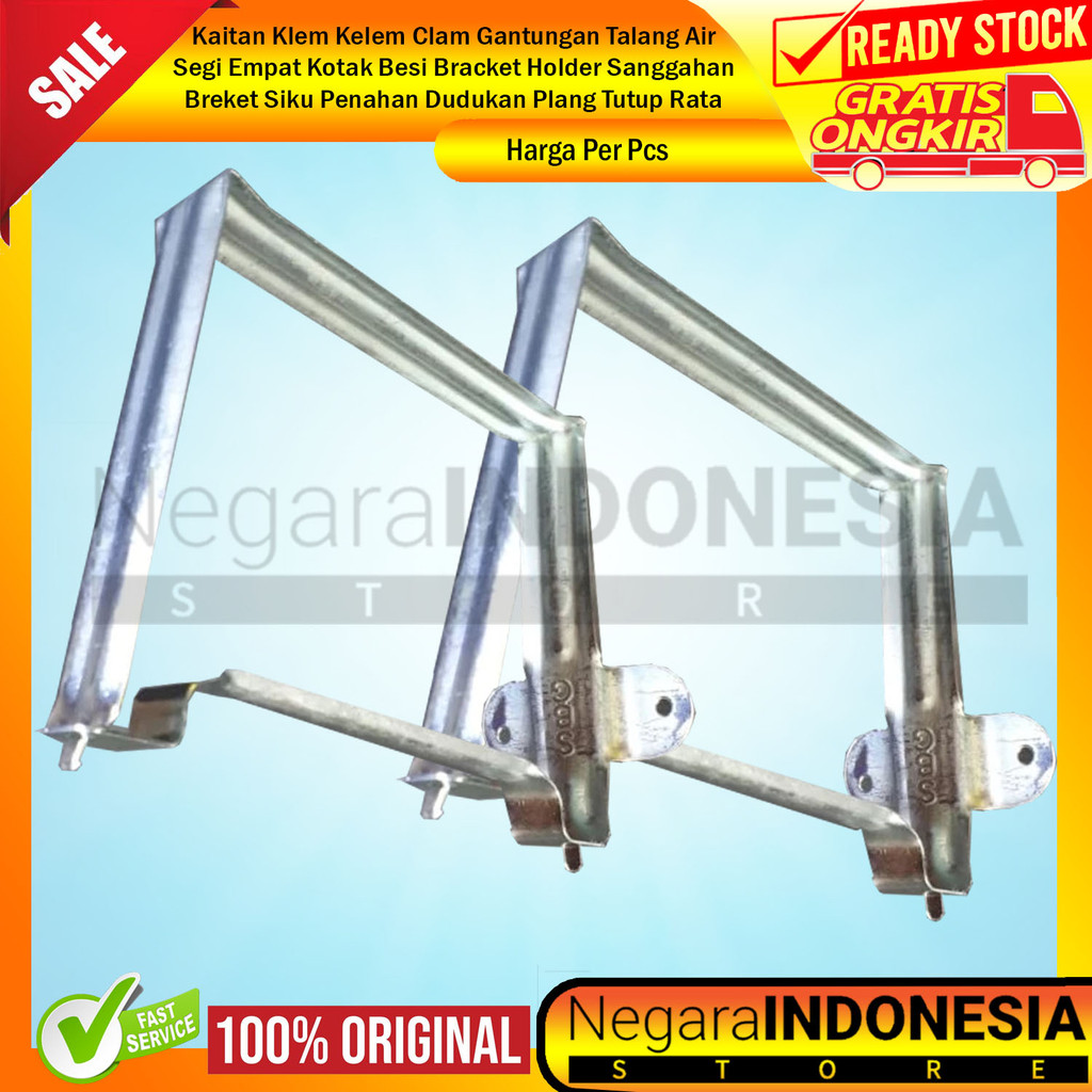 Jual Kaitan Klem Kelem Clam Gantungan Talang Air Segi Empat Kotak Besi ...