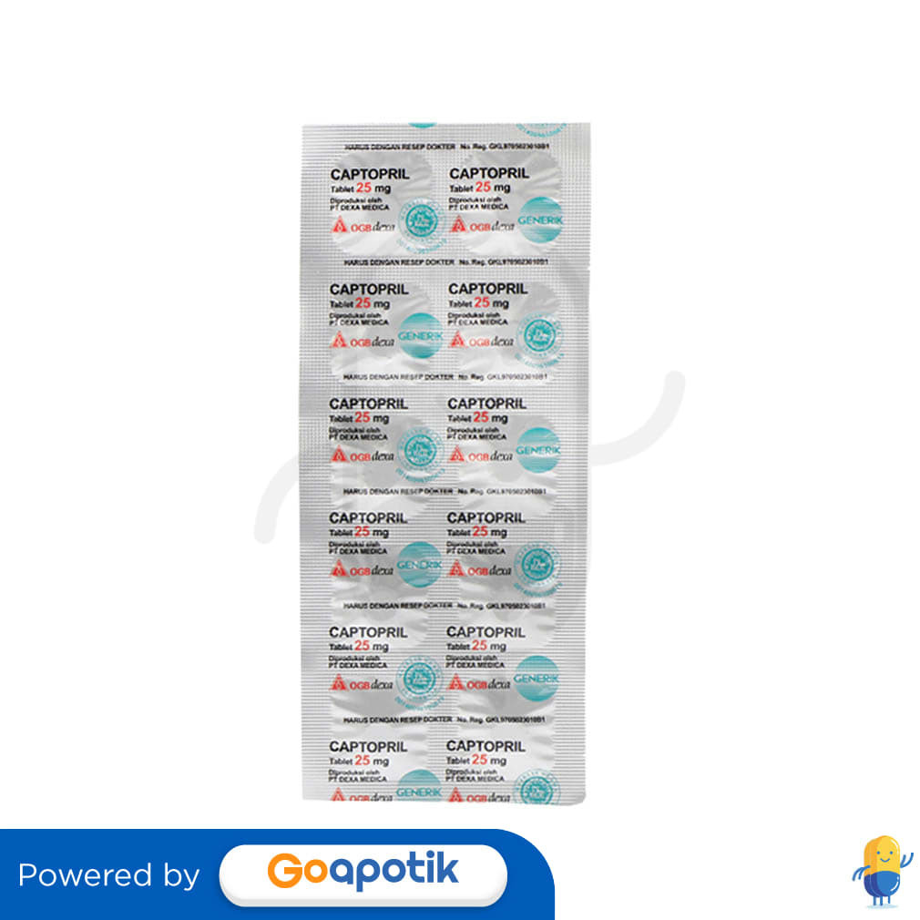Jual Captopril Ogb Dexa Medica 25 Mg Strip 10 Tablet / Hipertensi | Shopee Indonesia
