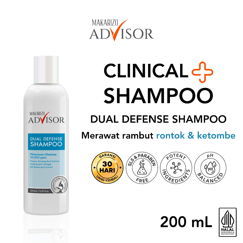 Jual Makarizo Advisor Clinical Shampoo Dual Defense Shampoo Netto 200 ...