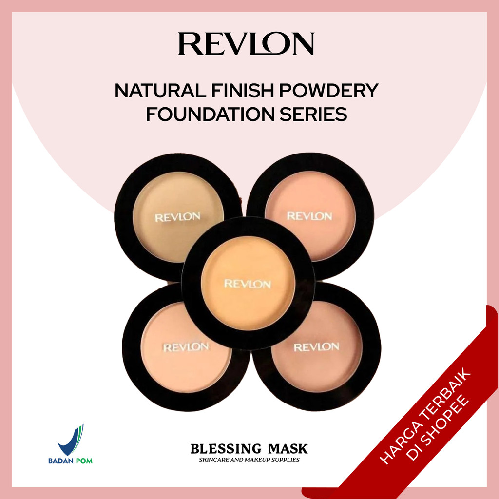 Jual REVLON Natural Finish Powdery Foundation Series | SPF 15 PA++ ...