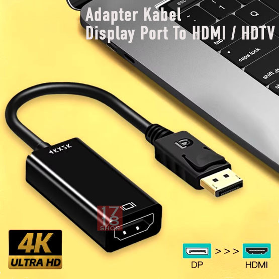 Jual 4K 2K Kabel Converter Display Port To HDTV Adapter DP Male ke HDMI ...