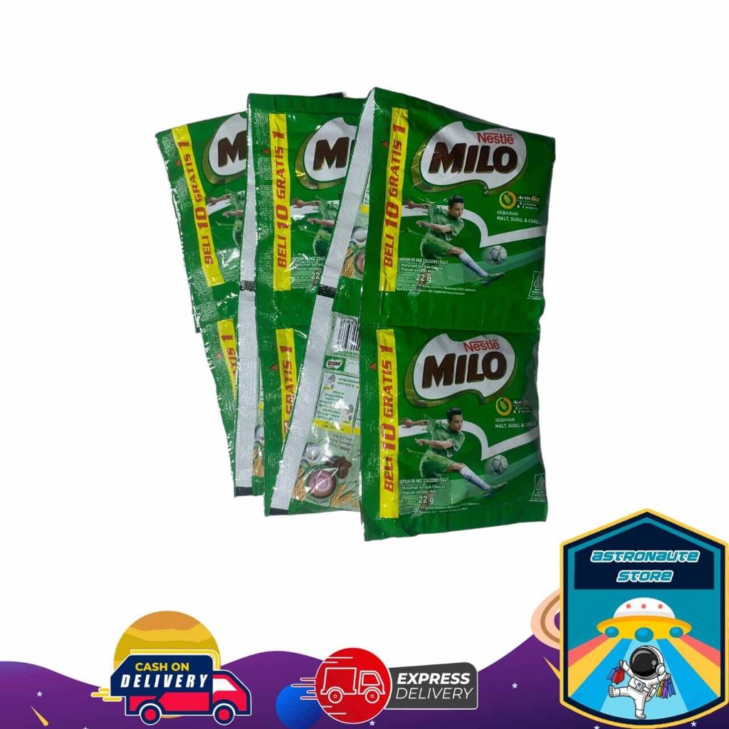 Jual Nestle MILO Sachet isi 10 X 22Gr Satu Renceng | Shopee Indonesia
